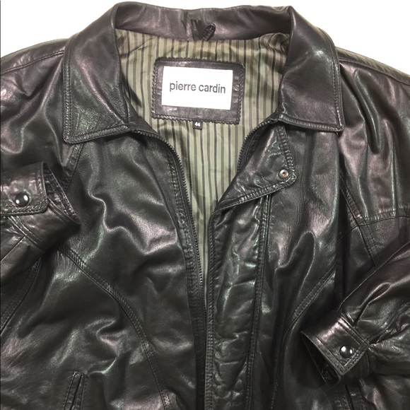 Pierre Cardin | Jackets & Coats | Pierre Cardin Lambskin Leather Bomber ...